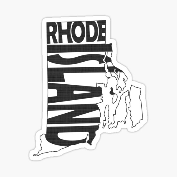 "Rhode Island State Word Art" Sticker by surgedesigns | Redbubble