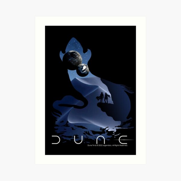 "DUNE 2022 - SANDWORM SILHOUETTE and ARRAKIS DESERT with MOONS" Art Print for Sale by KoolDsigns ...