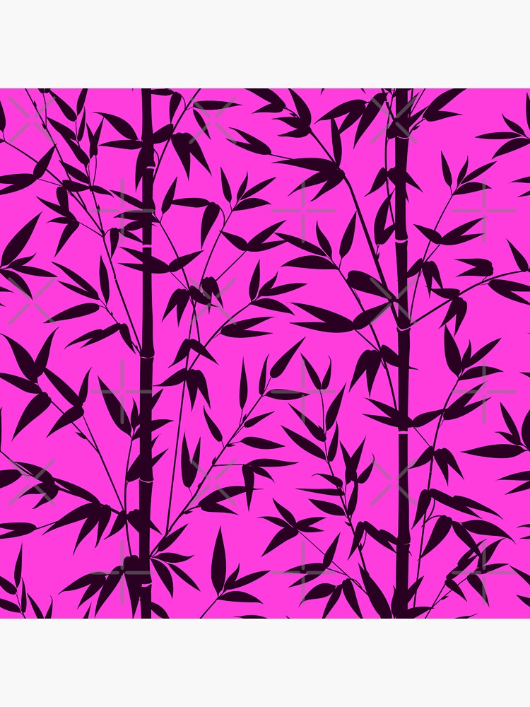 "Pink Background Bamboo" Sticker for Sale by Art-by-Geoff | Redbubble