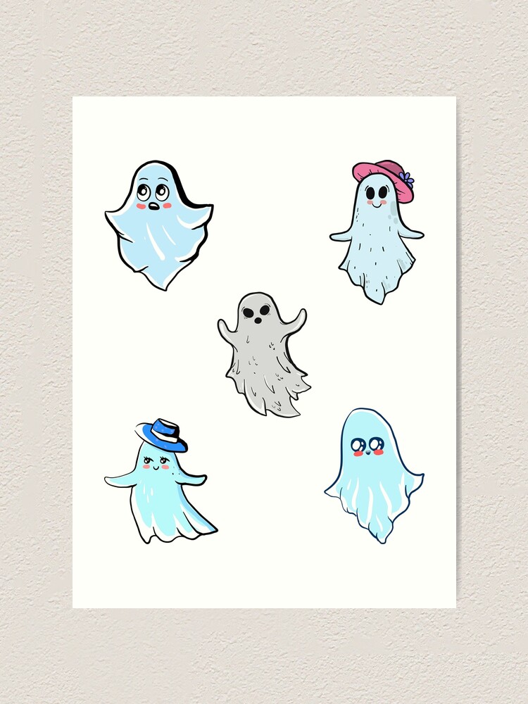 "cute ghost sticker pack" Art Print for Sale by Flx7Design | Redbubble