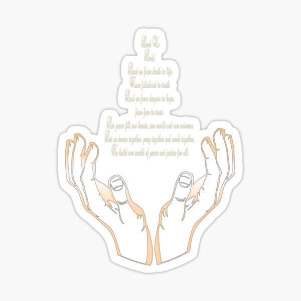 "Peace And Guidance Prayer" Sticker for Sale by Delights | Redbubble