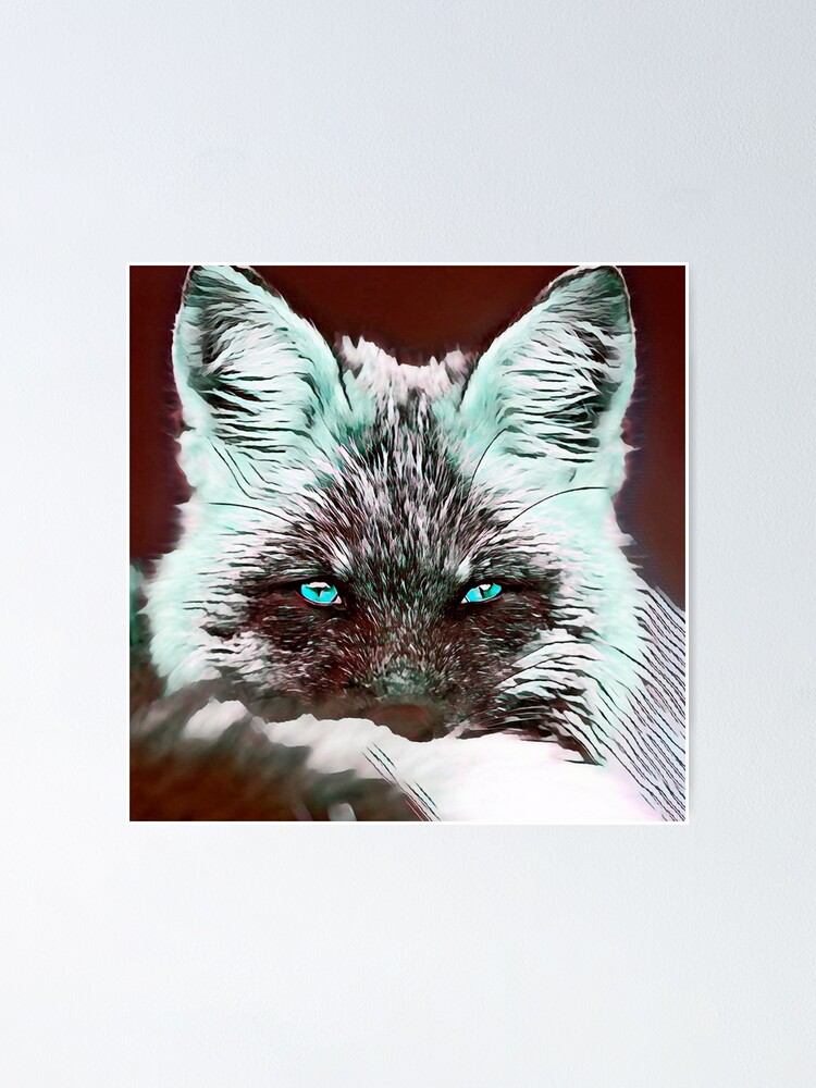 "Albino fox" Poster for Sale by 1-1-0 | Redbubble