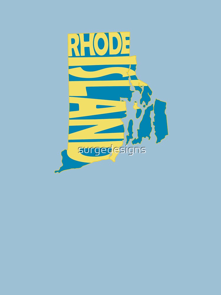 "Rhode Island State Word Art" T-shirt for Sale by surgedesigns ...