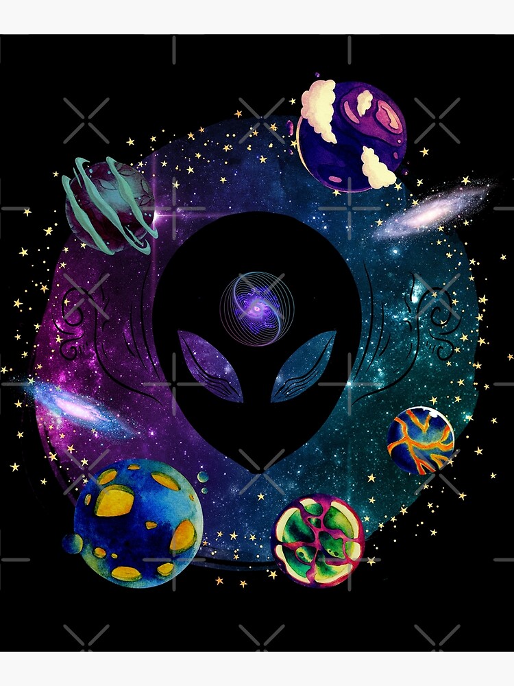 "Creation Of The Universe By Aliens" Poster for Sale by KrompiX | Redbubble