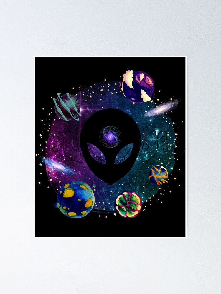 "Creation Of The Universe By Aliens" Poster for Sale by KrompiX | Redbubble