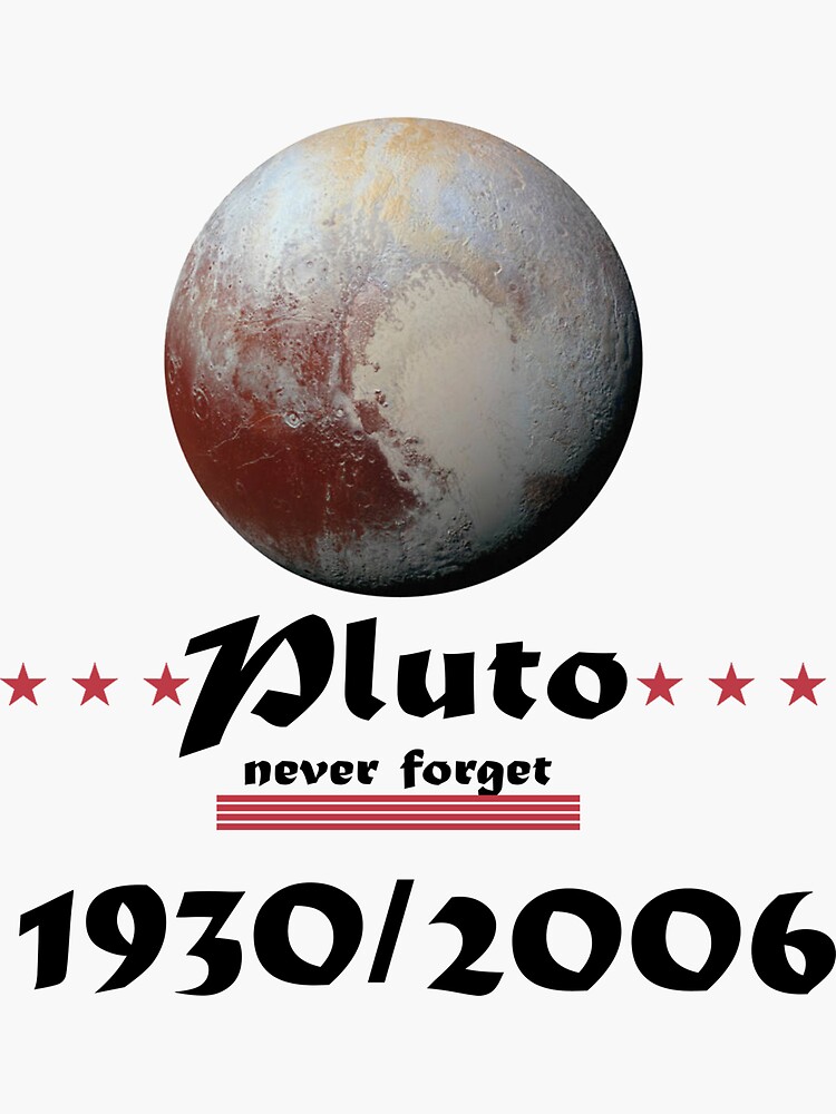 "Never Forget Pluto Retro Style Funny Space Science" Sticker for Sale ...