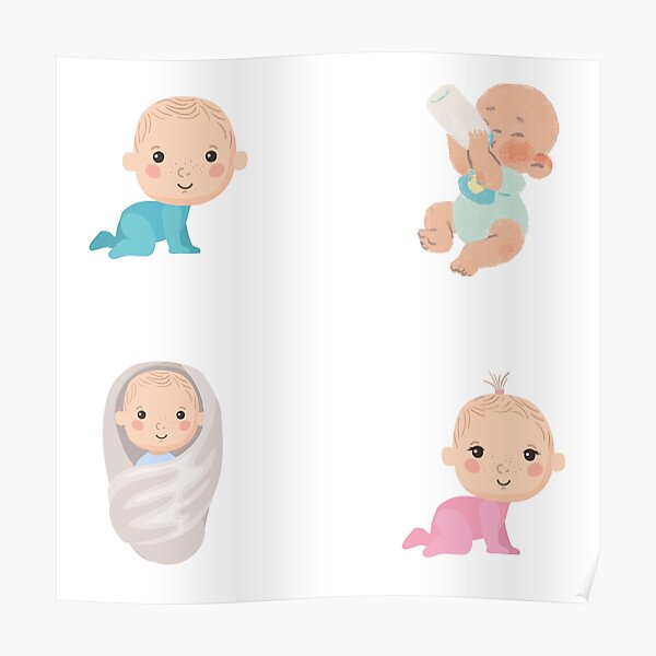"Baby Sticker Pack" Poster for Sale by CooLike | Redbubble