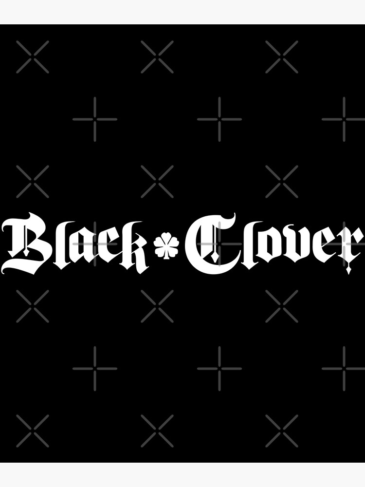 "black clover logo white" Photographic Print for Sale by ProductAnime ...