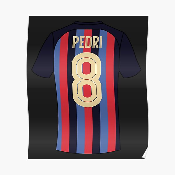 "Pedri Barcelona football jersey number 8" Poster for Sale by ...