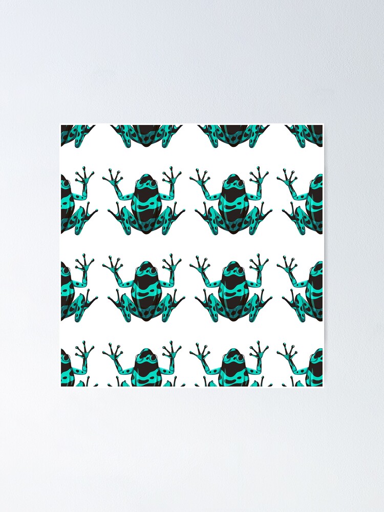 "Light Blue Dart Frog" Poster for Sale by Art-by-Geoff | Redbubble