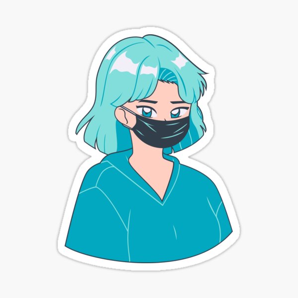 "Pretty Anime Girl | Blue Anime Girl" Sticker for Sale by hanakostore ...