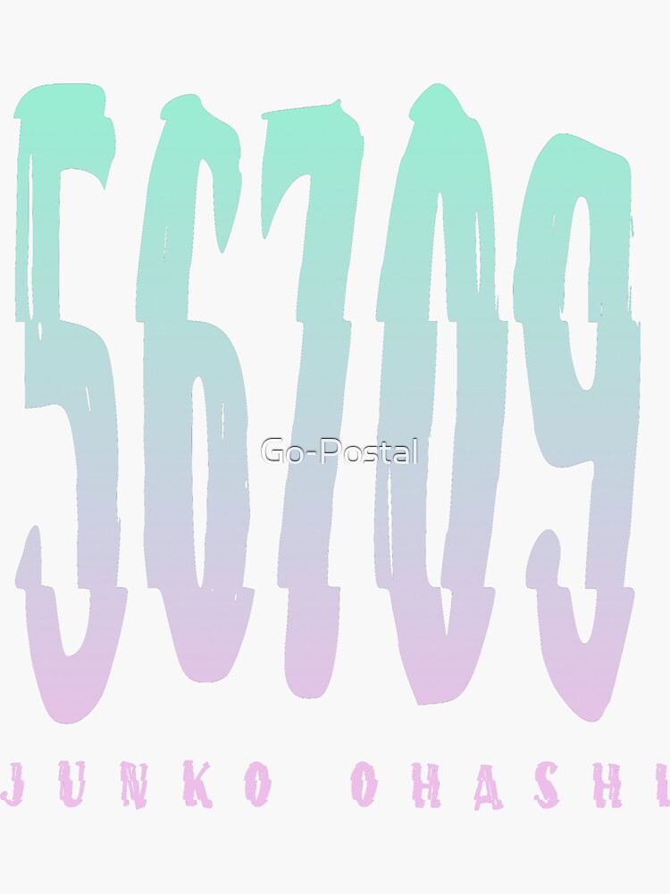 "Junko Ohashi Telephone Number 56709 Print" Sticker for Sale by Go ...