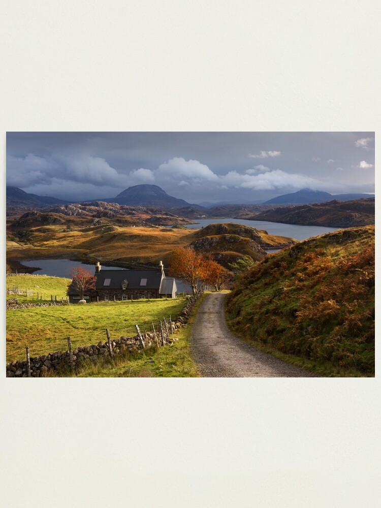"Arkle and Ben Stack Loch Inchard Autumn Light. Scotland." Photographic ...