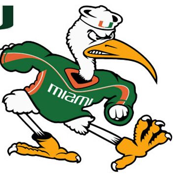 "Umiami Products Mascot, The U, Go Canes" Sticker for Sale by ...