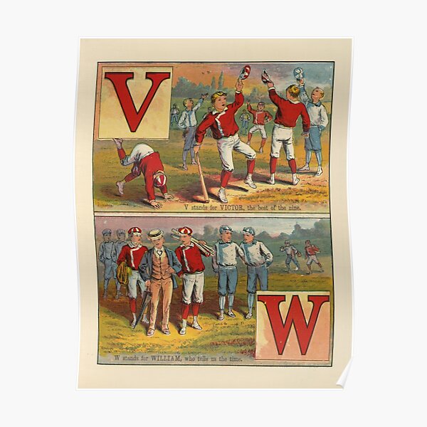 "Baseball ABC 1885 - vintage book illustration series no. 14 ...