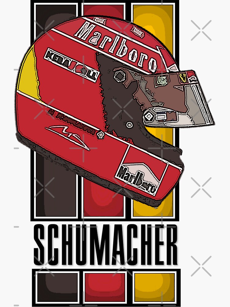 "SCHUMACHER HELMET" Sticker for Sale by JonaKarpi | Redbubble