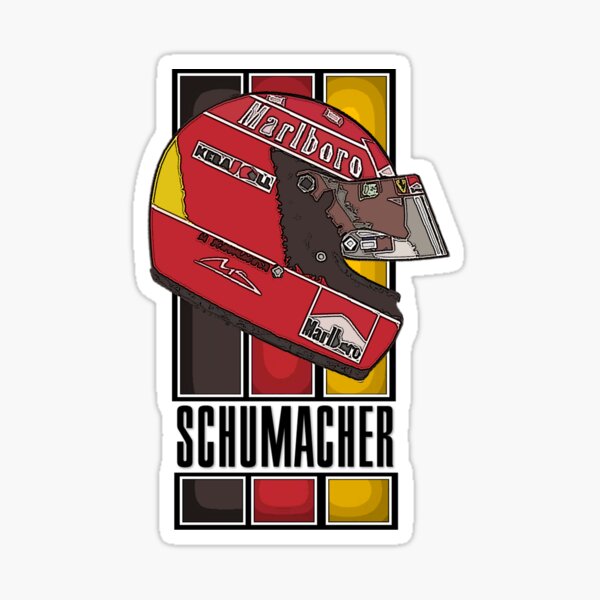 "SCHUMACHER HELMET" Sticker for Sale by JonaKarpi | Redbubble