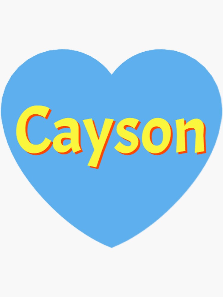 "Cayson" Sticker for Sale by MassageStickers | Redbubble