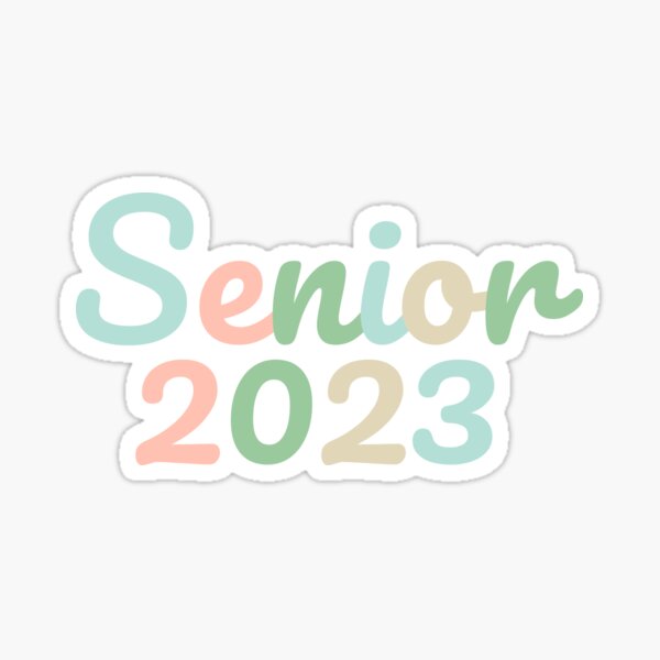 " Senior 2023" Sticker for Sale by BronikowskiART | Redbubble