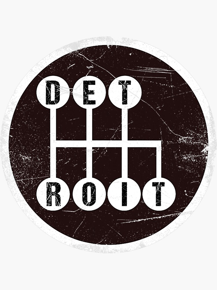 "Detroit Stick Shift design" Sticker for Sale by ediblepitcher14 ...