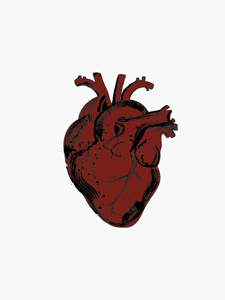 "Human heart" Sticker for Sale by punkupstudio | Redbubble