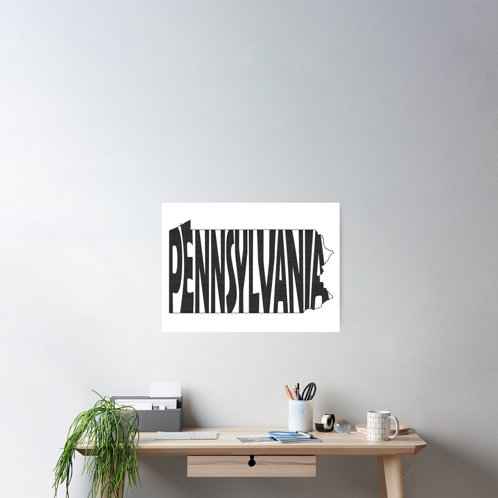 "Pennsylvania State Word Art" Poster for Sale by surgedesigns | Redbubble