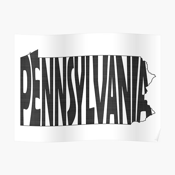 "Pennsylvania State Word Art" Poster for Sale by surgedesigns | Redbubble