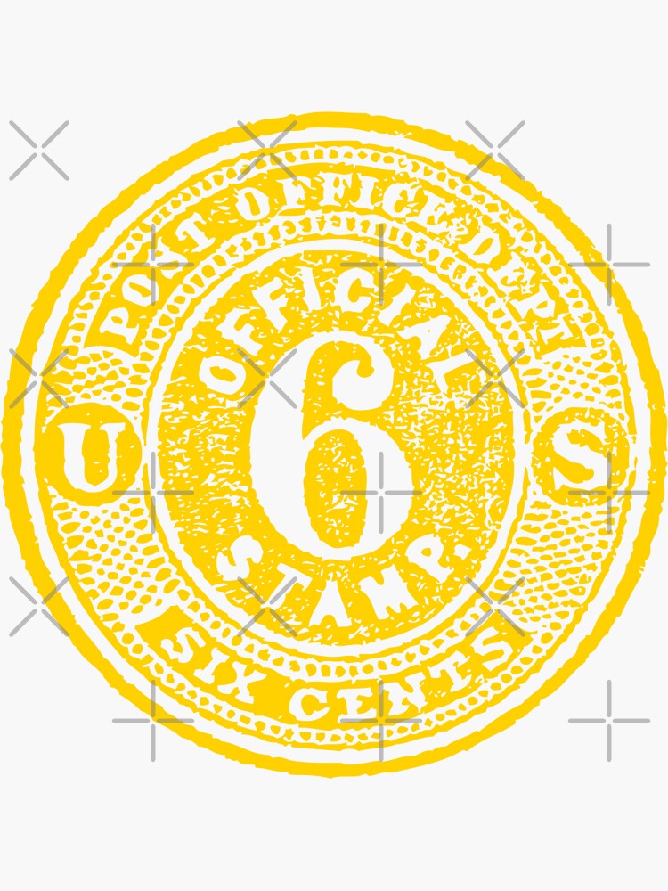 "Vintage US 6 cents Postage Stamp" Sticker for Sale by ColdCityDesign ...