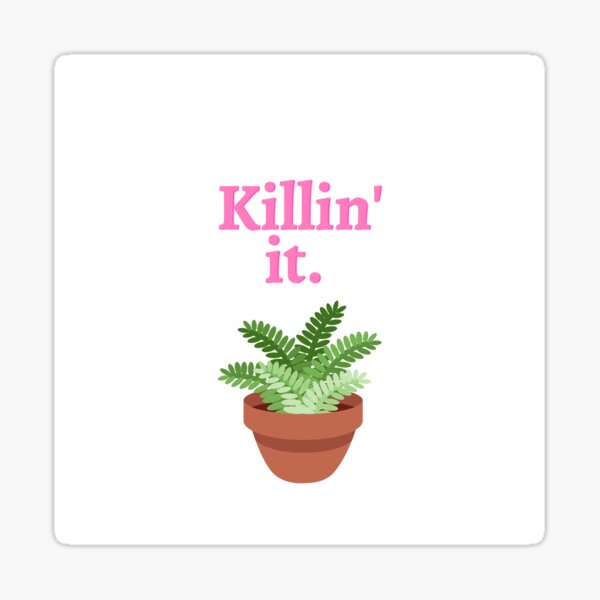 "killin it! sticker // plant mom//plant dad//killer of plants ...