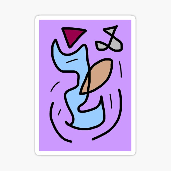"Floating Shapes" Sticker for Sale by Gizi-Zuckermann | Redbubble