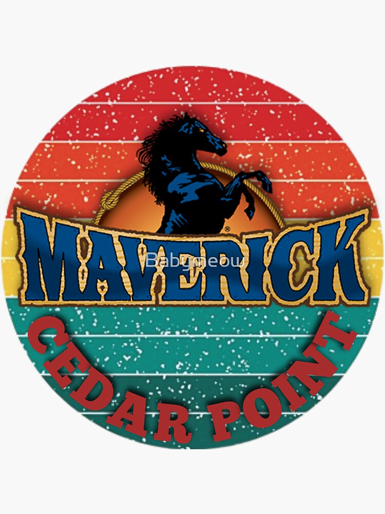 "Cedar Point Retro Vintage, Maverick Amusement Land." Sticker for Sale ...