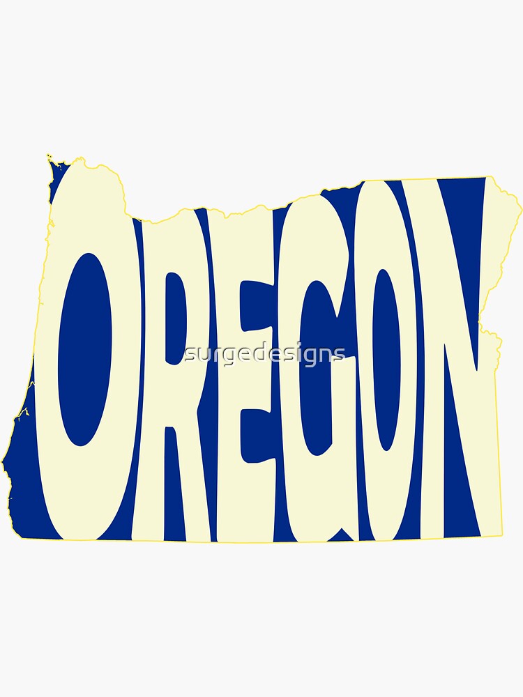 "Oregon State Word Art" Sticker for Sale by surgedesigns | Redbubble