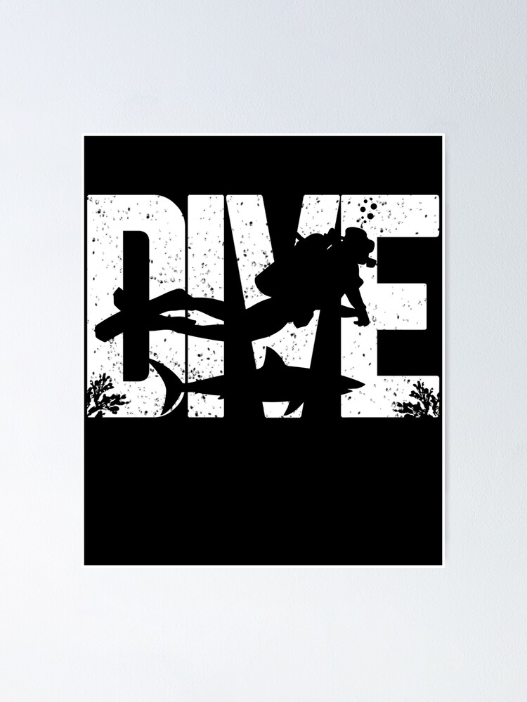 "Diving Instructor Dive Art Scuba Diving Gift Idea" Poster for Sale by ...