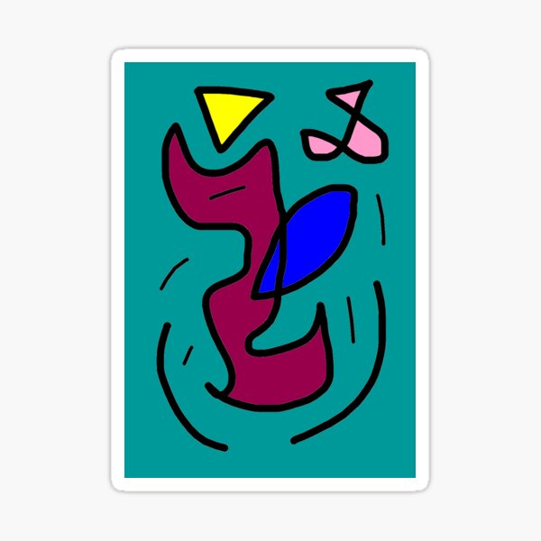 "Floating Shapes" Sticker for Sale by Gizi-Zuckermann | Redbubble