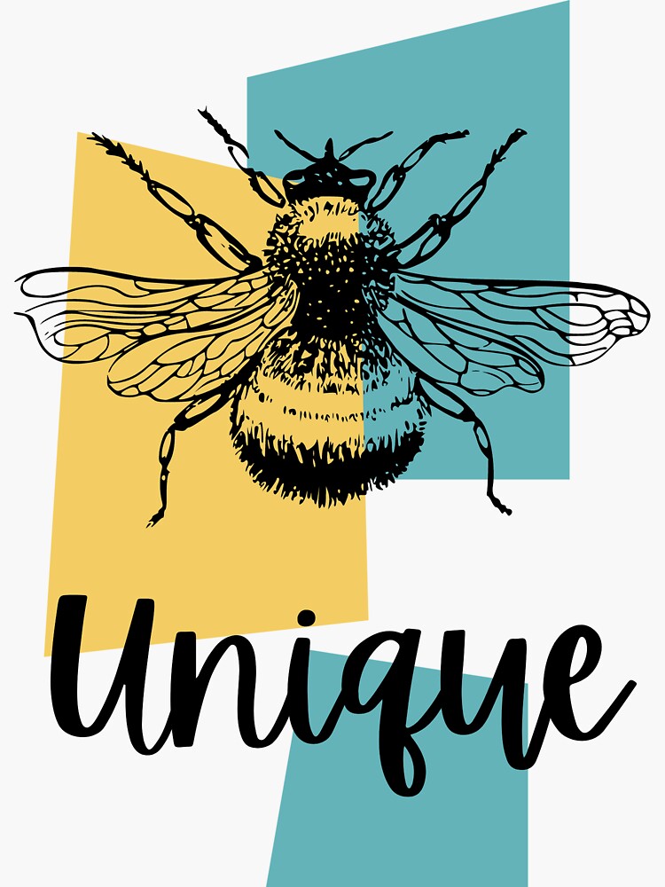 "Retro Bee Unique" Sticker for Sale by from-my-corner | Redbubble