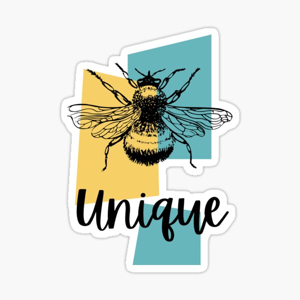 "Retro Bee Unique" Sticker for Sale by from-my-corner | Redbubble