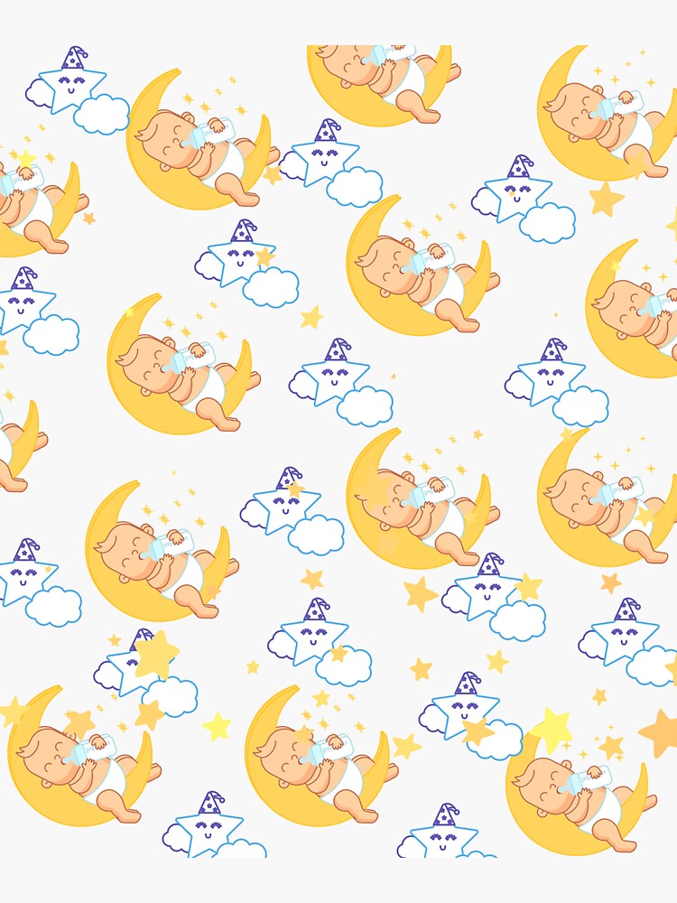 "Goodnight stars slepping baby" Sticker for Sale by Flx7Design | Redbubble