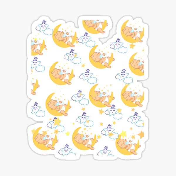 "Goodnight stars slepping baby" Sticker for Sale by Flx7Design | Redbubble
