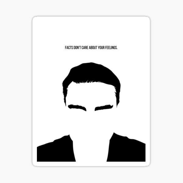 "Minimalist Ben Shapiro Poster" Sticker for Sale by bshrimpo | Redbubble