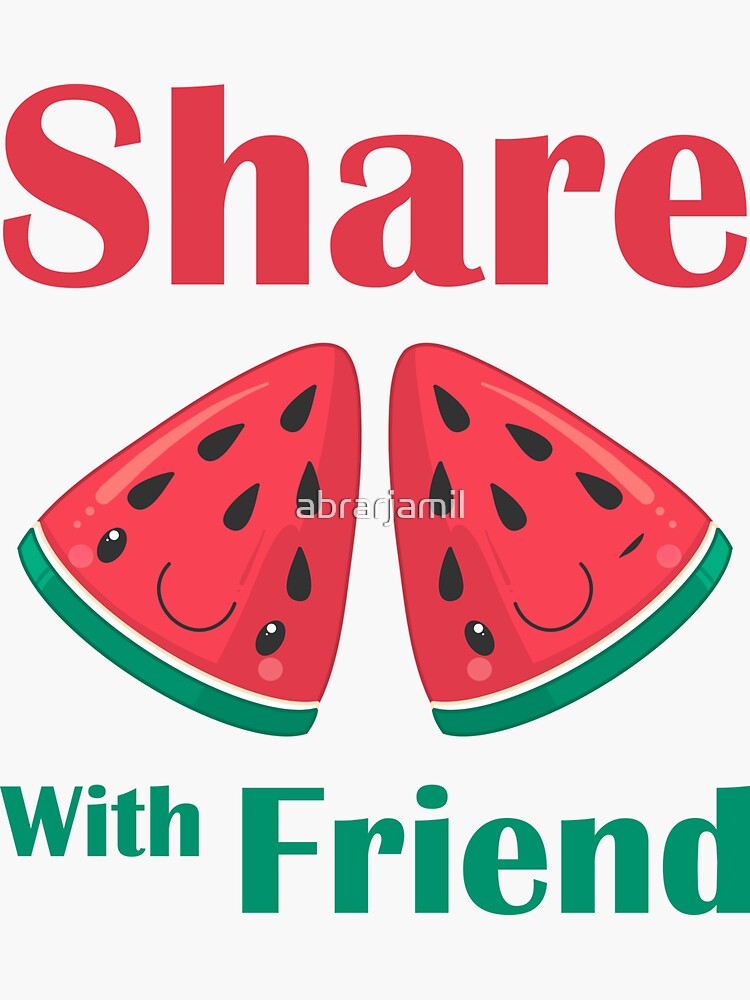 "Share With Friend" Sticker for Sale by abrarjamil | Redbubble