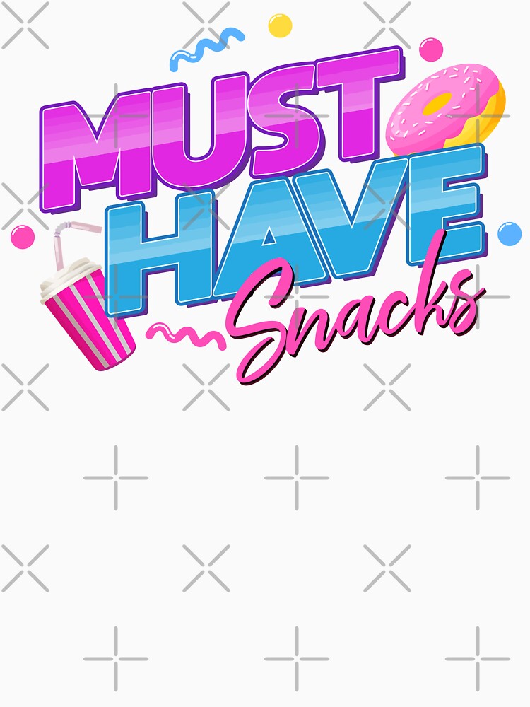 "Morejstu Merch More Jstu Must Have Snacks" T-shirt for Sale by ...