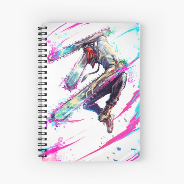 "CHAINSAW MAN BEST ANIME FUN ART COLOUR FULL" Spiral Notebook for Sale ...