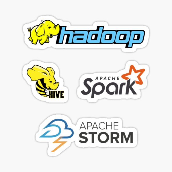 Apache Hadoop, Hive, Spark, Storm - 3x Big Data Sticker Pack" Sticker ...