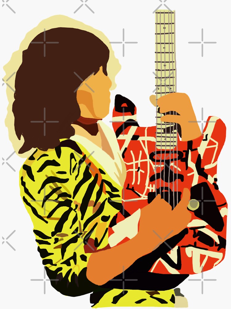 "Eddie Van Halen" Sticker for Sale by artbysford | Redbubble