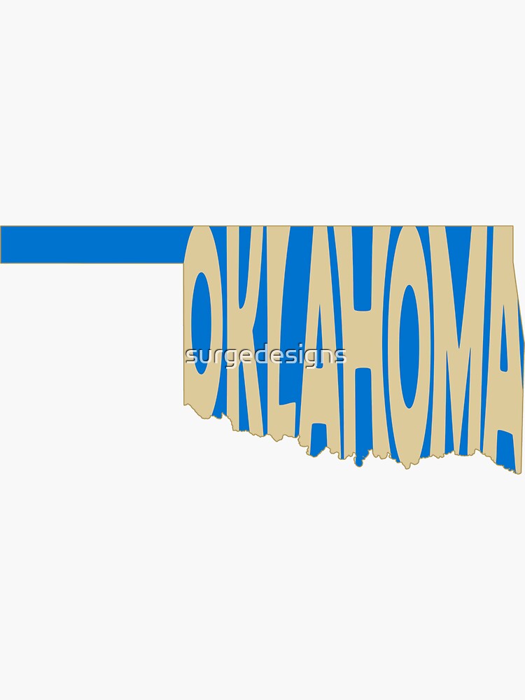 "Oklahoma State Word Art" Sticker for Sale by surgedesigns | Redbubble