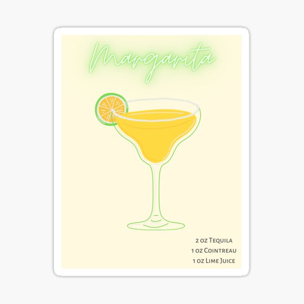 "Margarita Poster" Sticker for Sale by nicolemicz | Redbubble