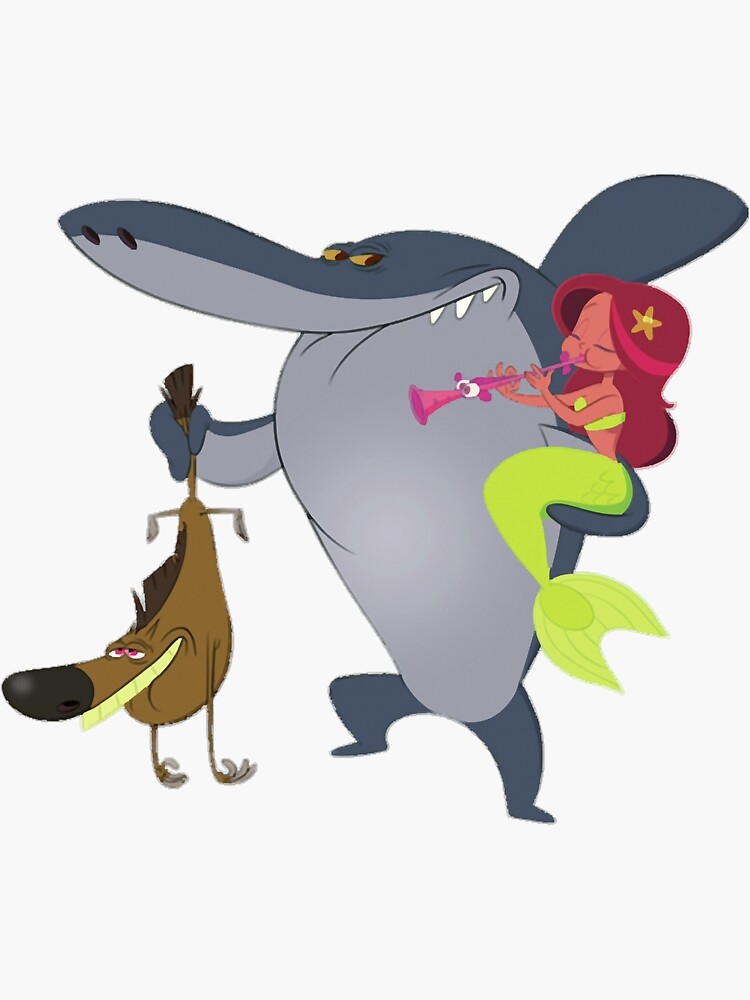 "zig _ sharko" Sticker for Sale by BenoliBoutiqued | Redbubble