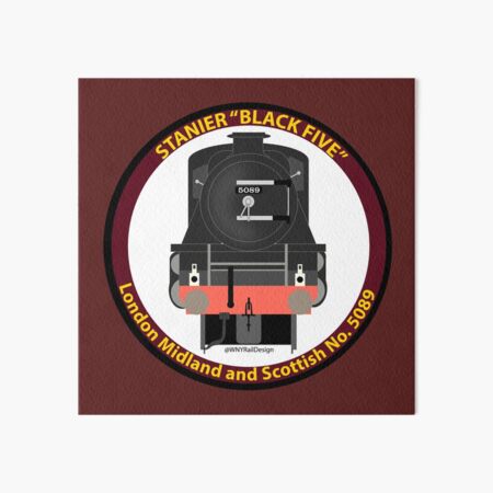"LMS Stanier "Black Five" No. 5089 Circle Design" Art Board Print for ...