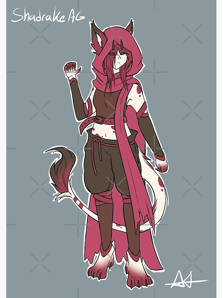 "red tiefling" Poster for Sale by ShadrakeAG | Redbubble