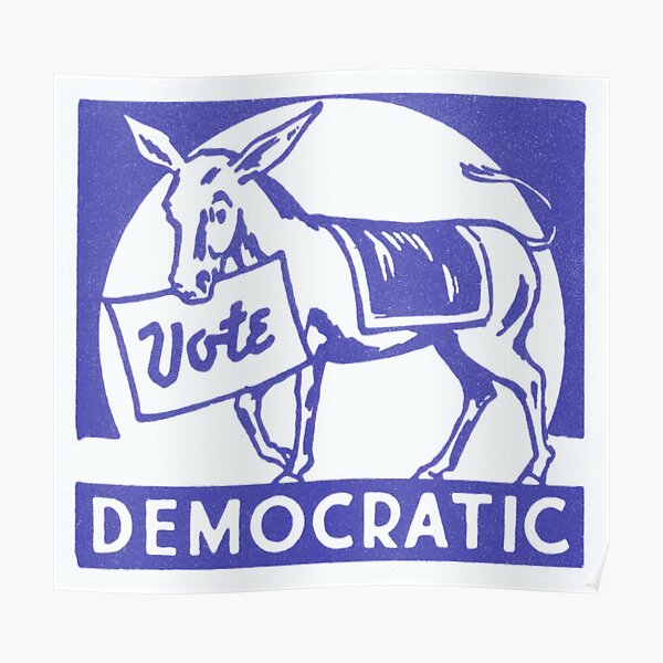 "1950s Vote Democrat" Poster for Sale by historicimage | Redbubble